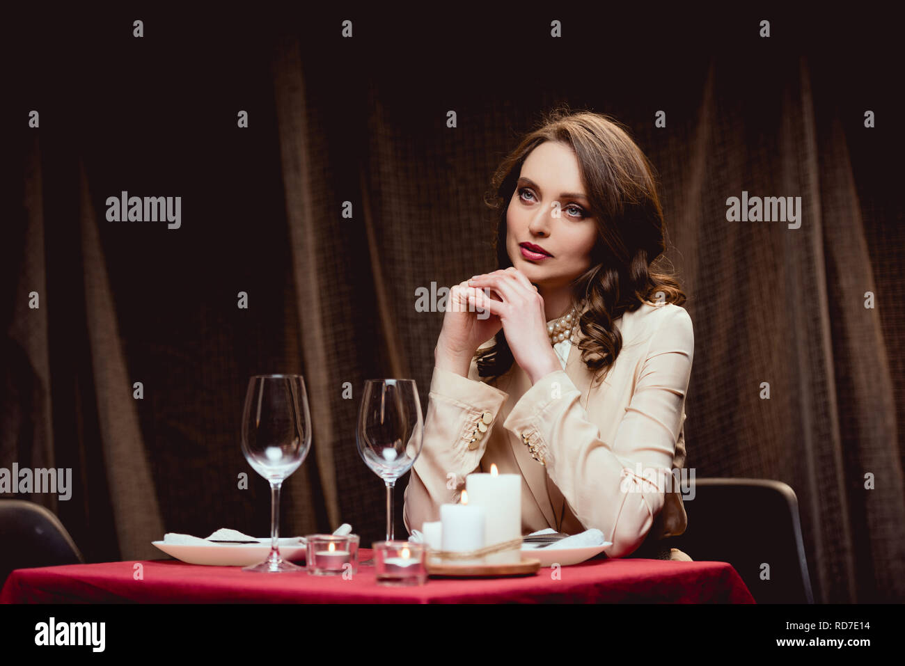 Waiting for someone at restaurant hi-res stock photography and images ...