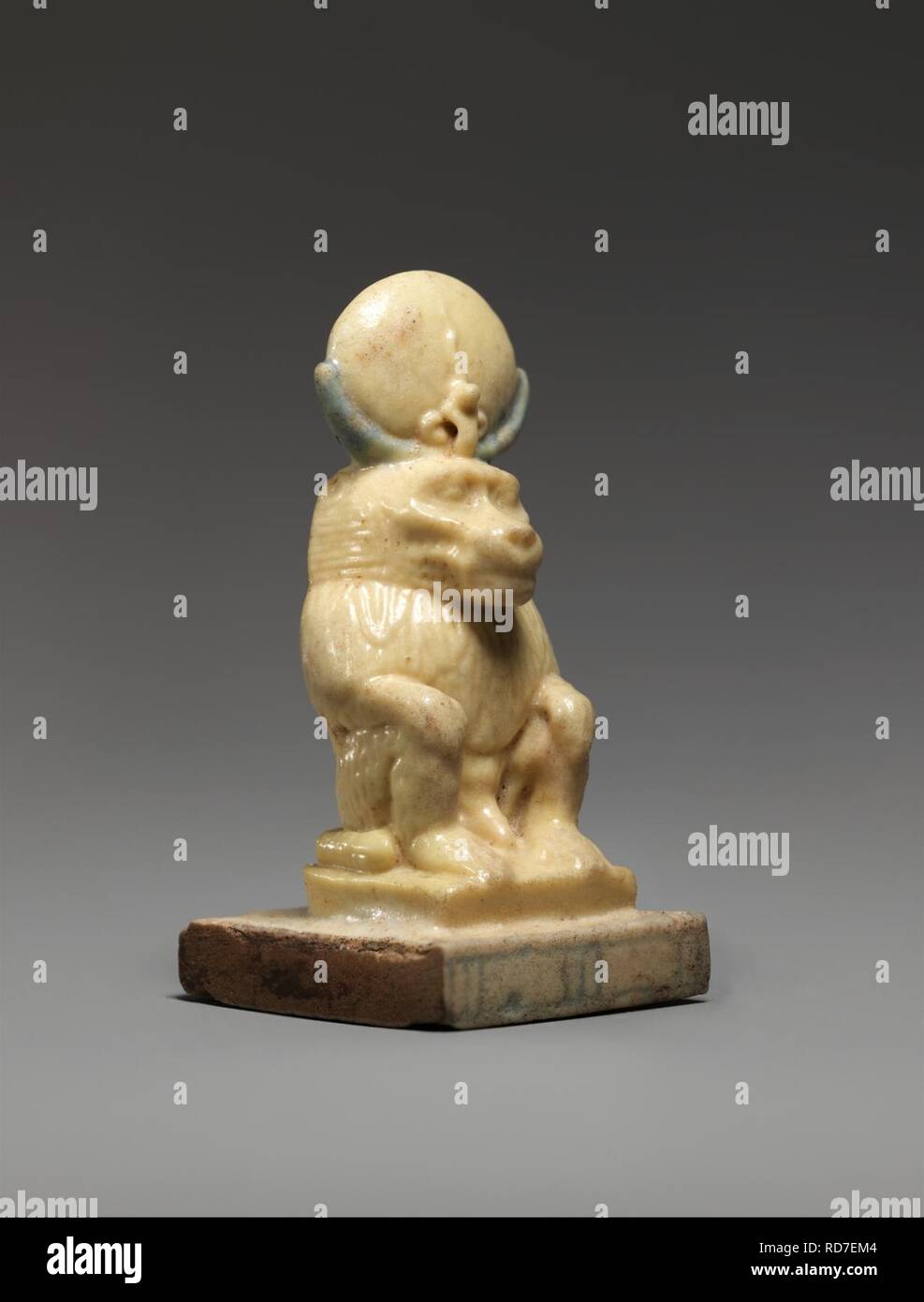 Amulet Depicting a Baboon Wearing a Lunar Disk and Uraeus Stock Photo ...