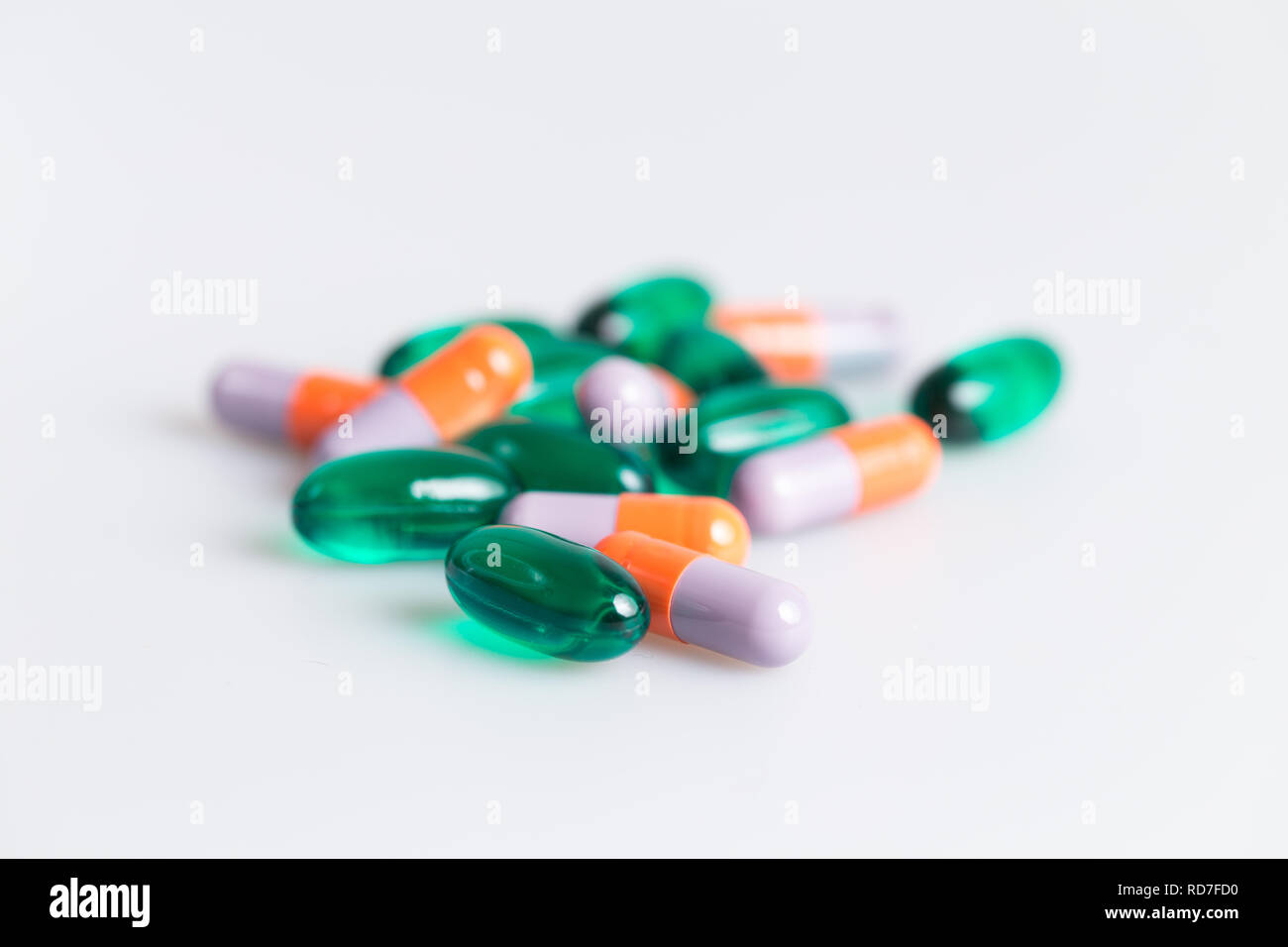Colorful tablets capsules in hi-res stock photography and images - Alamy