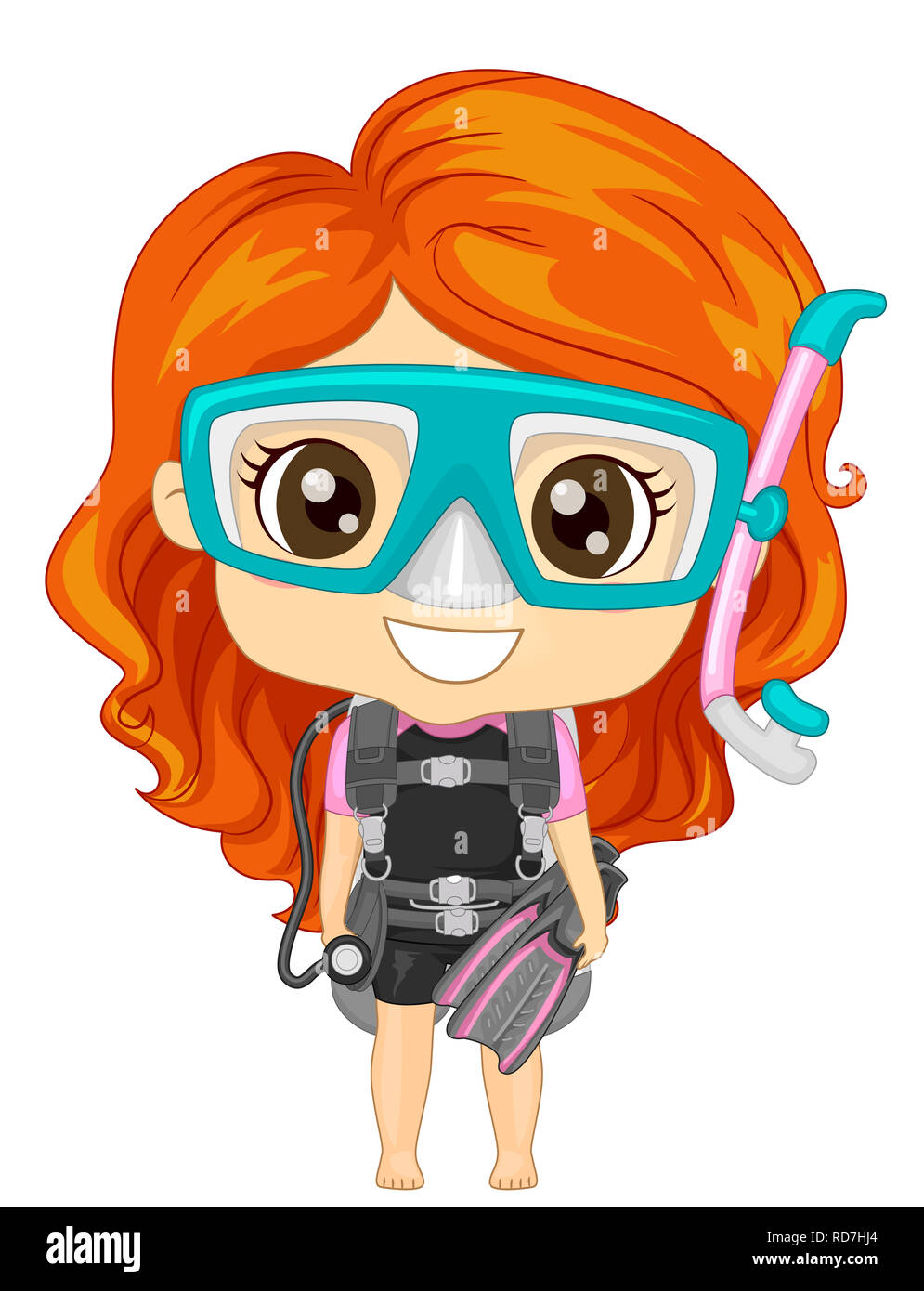 Scuba Girl Cartoon