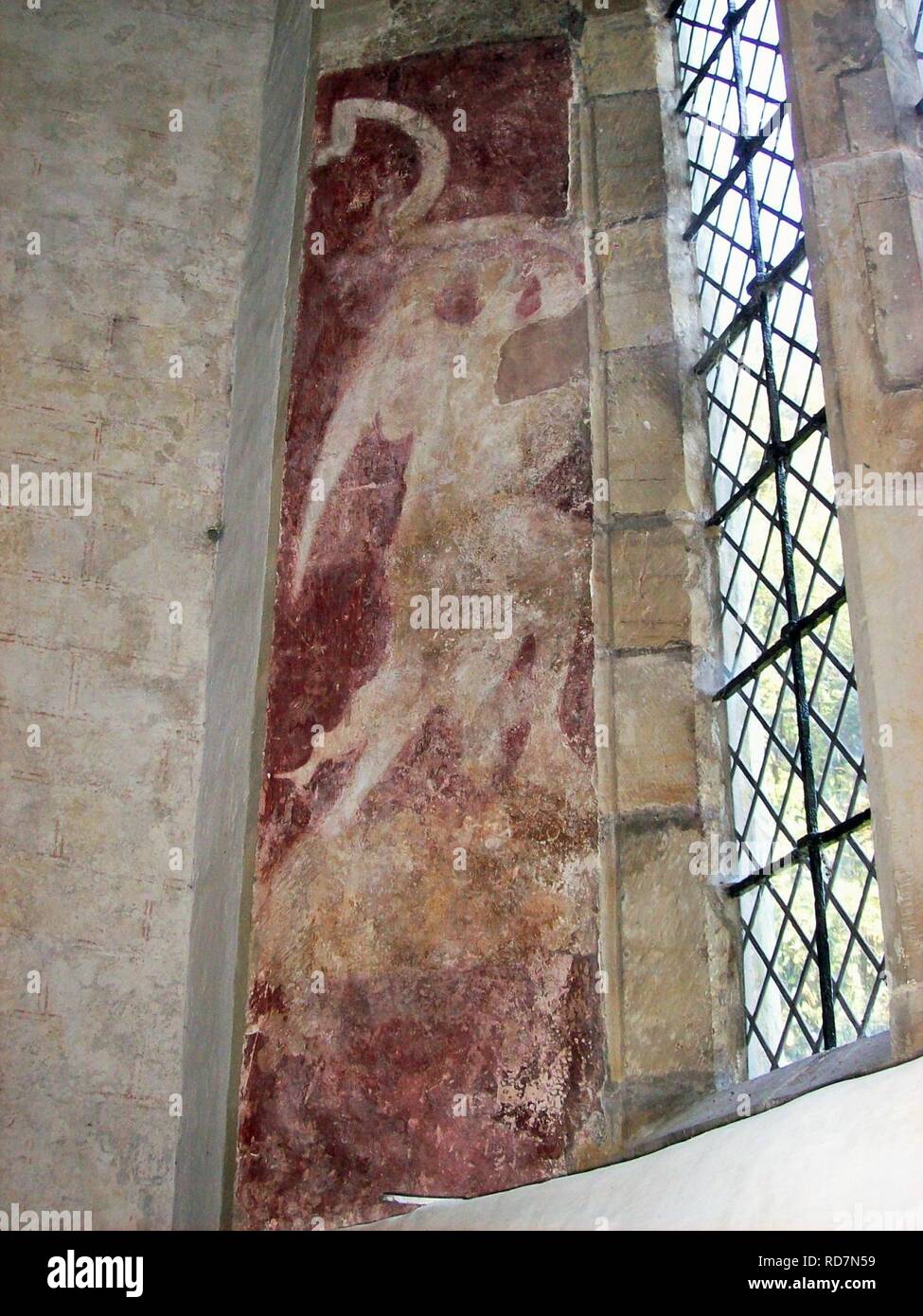 Angel of the annunciation, St Denys, Rotherfield Stock Photo - Alamy