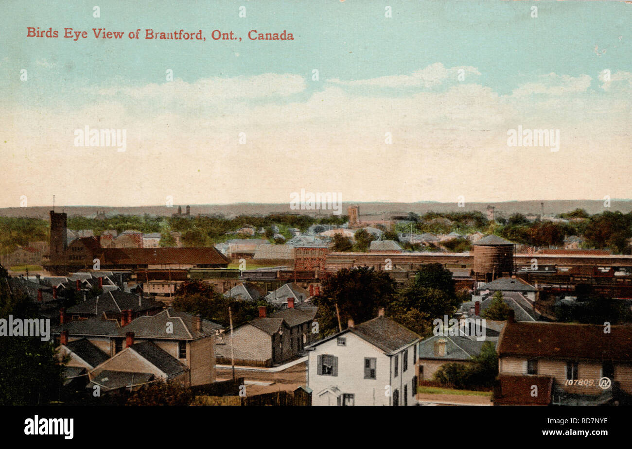 Brantford Ontario, Canada, 1900's, old postcard Stock Photo - Alamy