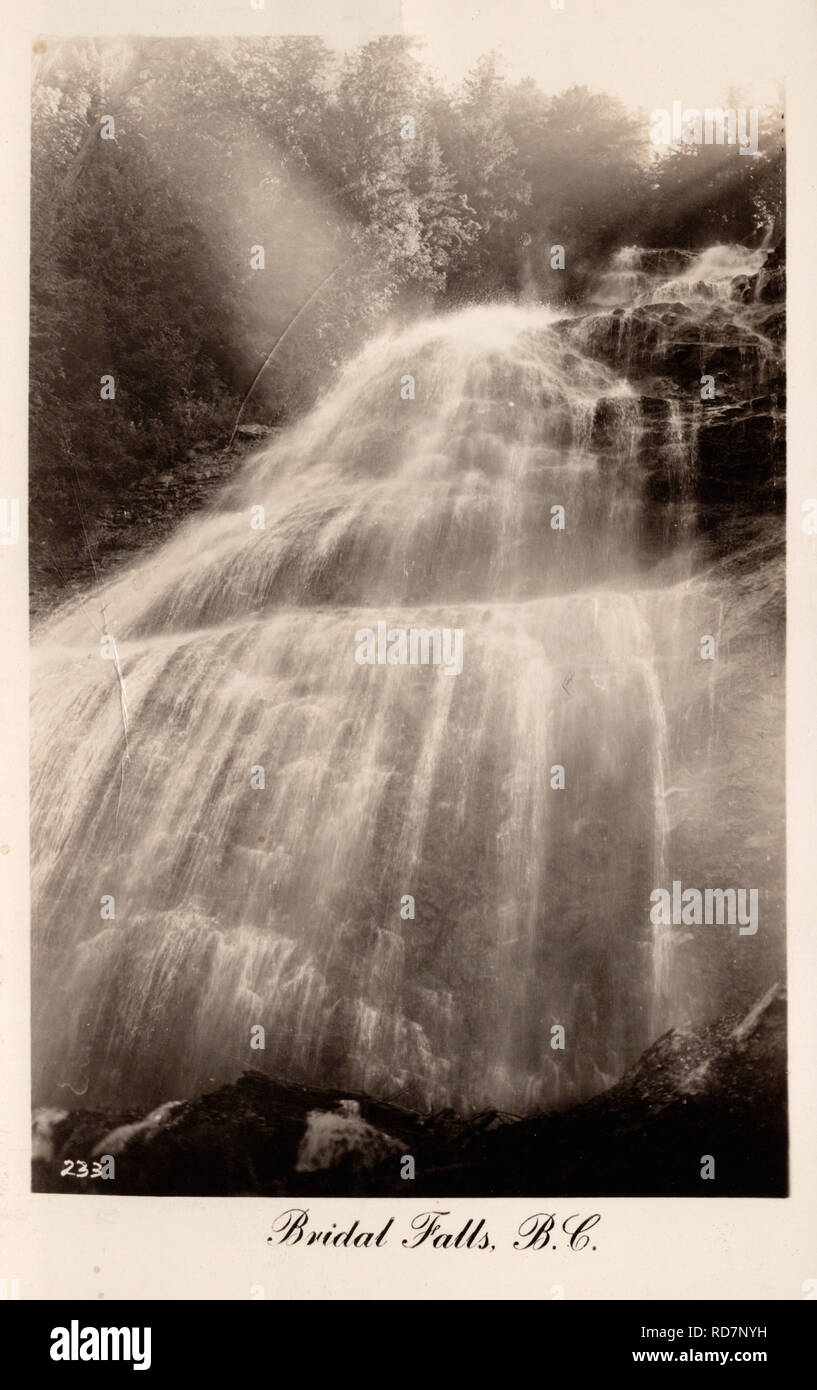 Bridal Falls, near Hope British Columbia, old postcard Stock Photo - Alamy