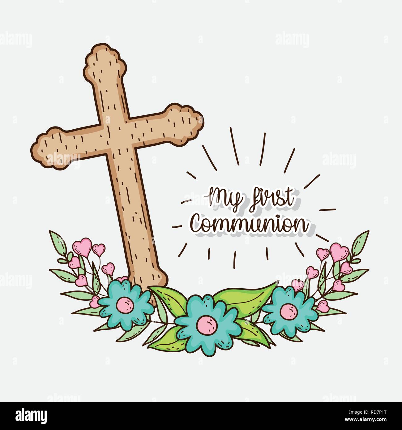 First Holy Communion Cross Clip Art