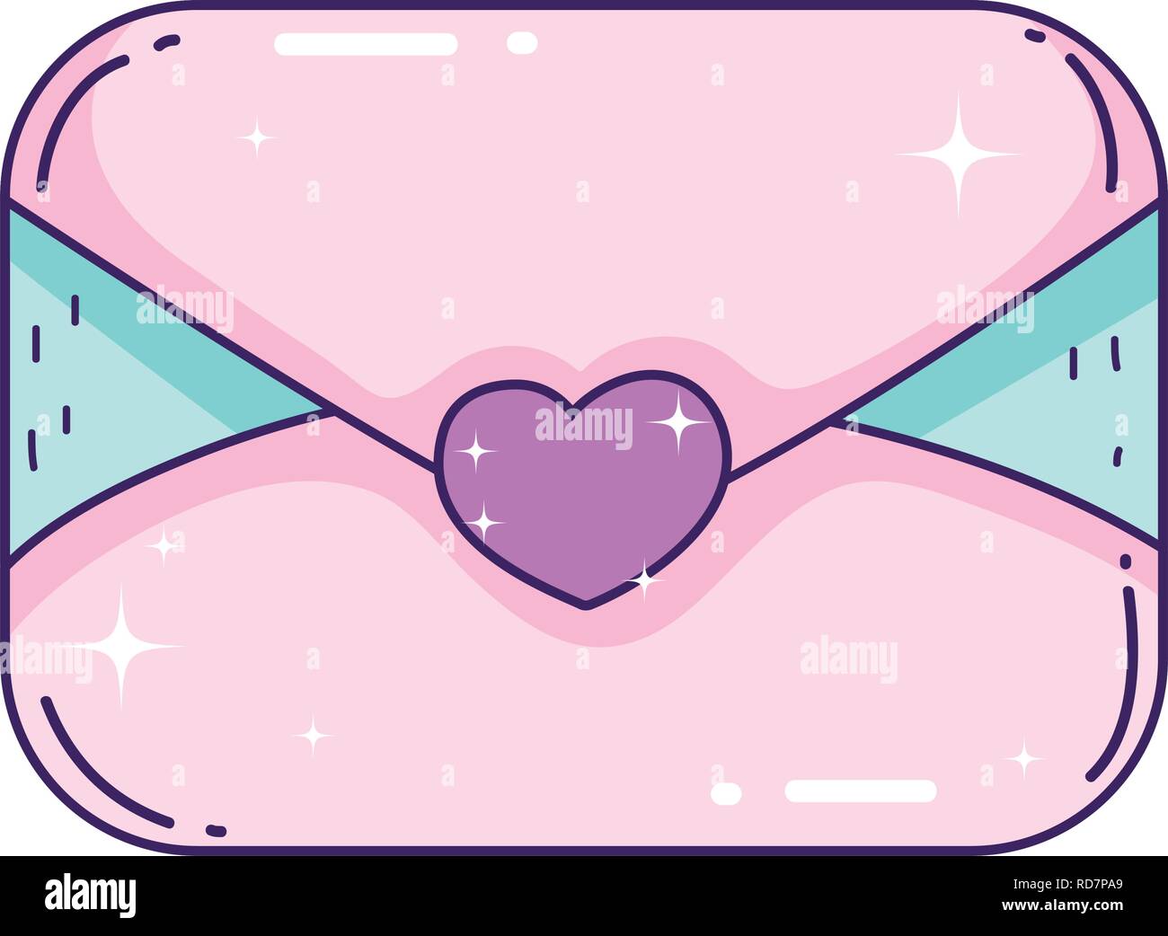 envelope with heart icon Stock Vector Image & Art - Alamy