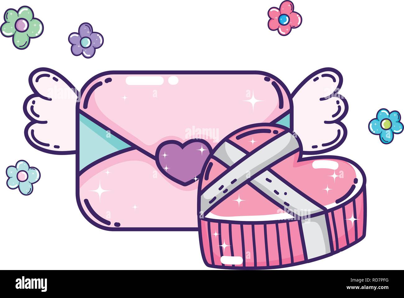 envelope with heart icon Stock Vector Image & Art - Alamy