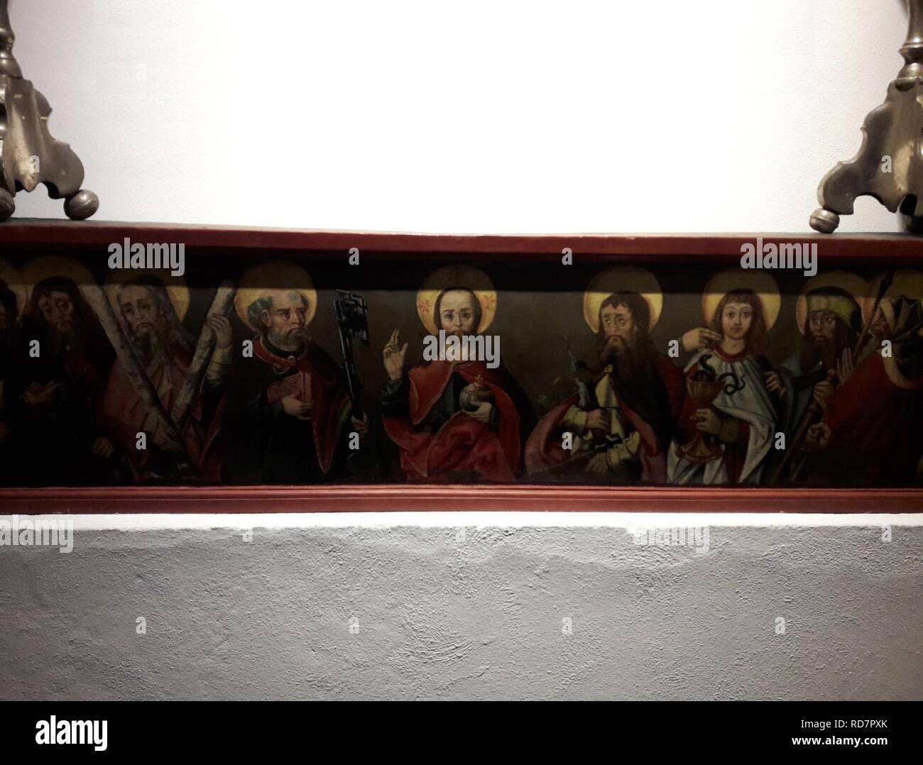 Anonymous Altar predella with Christ and Twelve Apostles Stock Photo ...