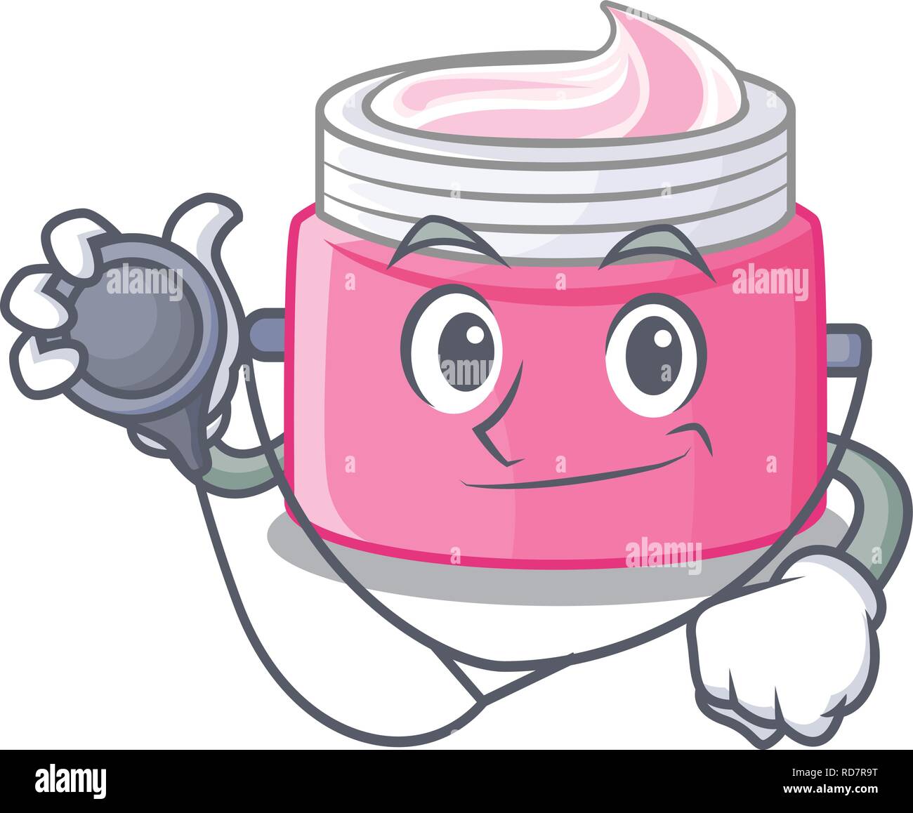 Doctor face cream on wooden cartoon table Stock Vector Image & Art - Alamy