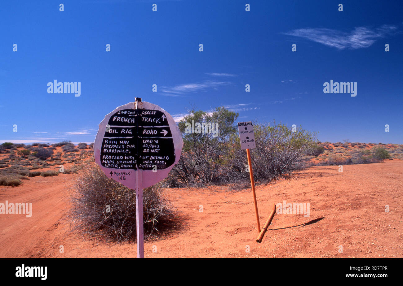 Simpson desert sign hi-res stock photography and images - Alamy