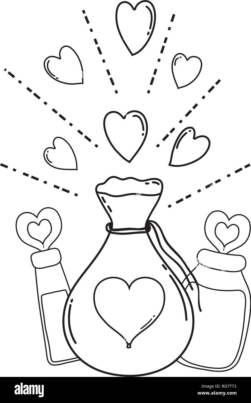 Alchemist bottles illustration Stock Vector Images - Alamy