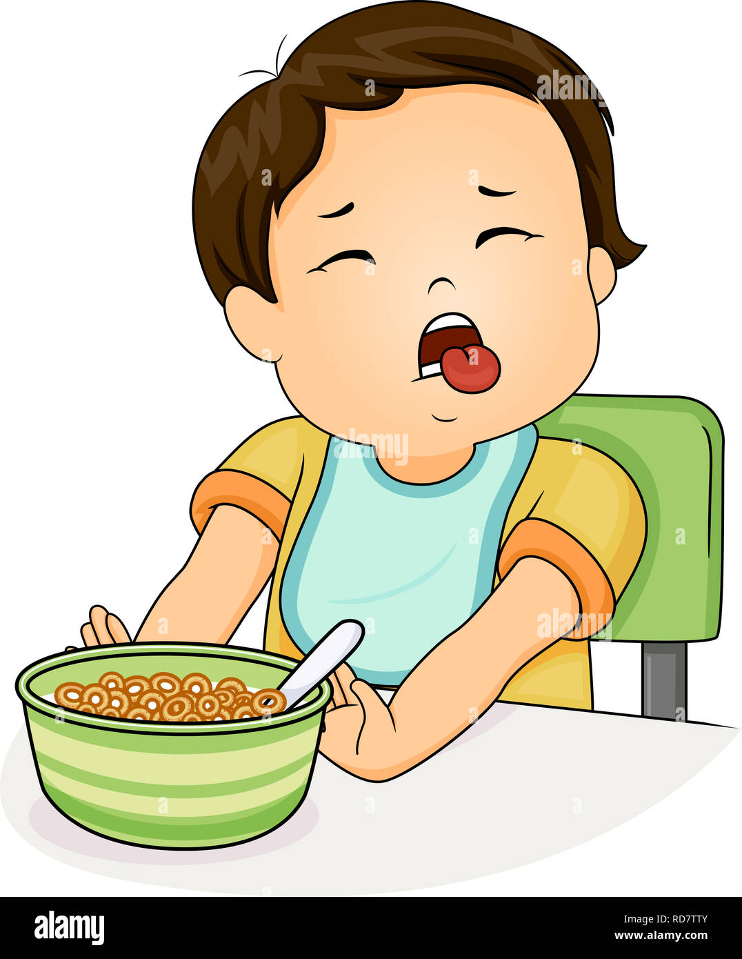 Child pushing away food hi-res stock photography and images - Alamy