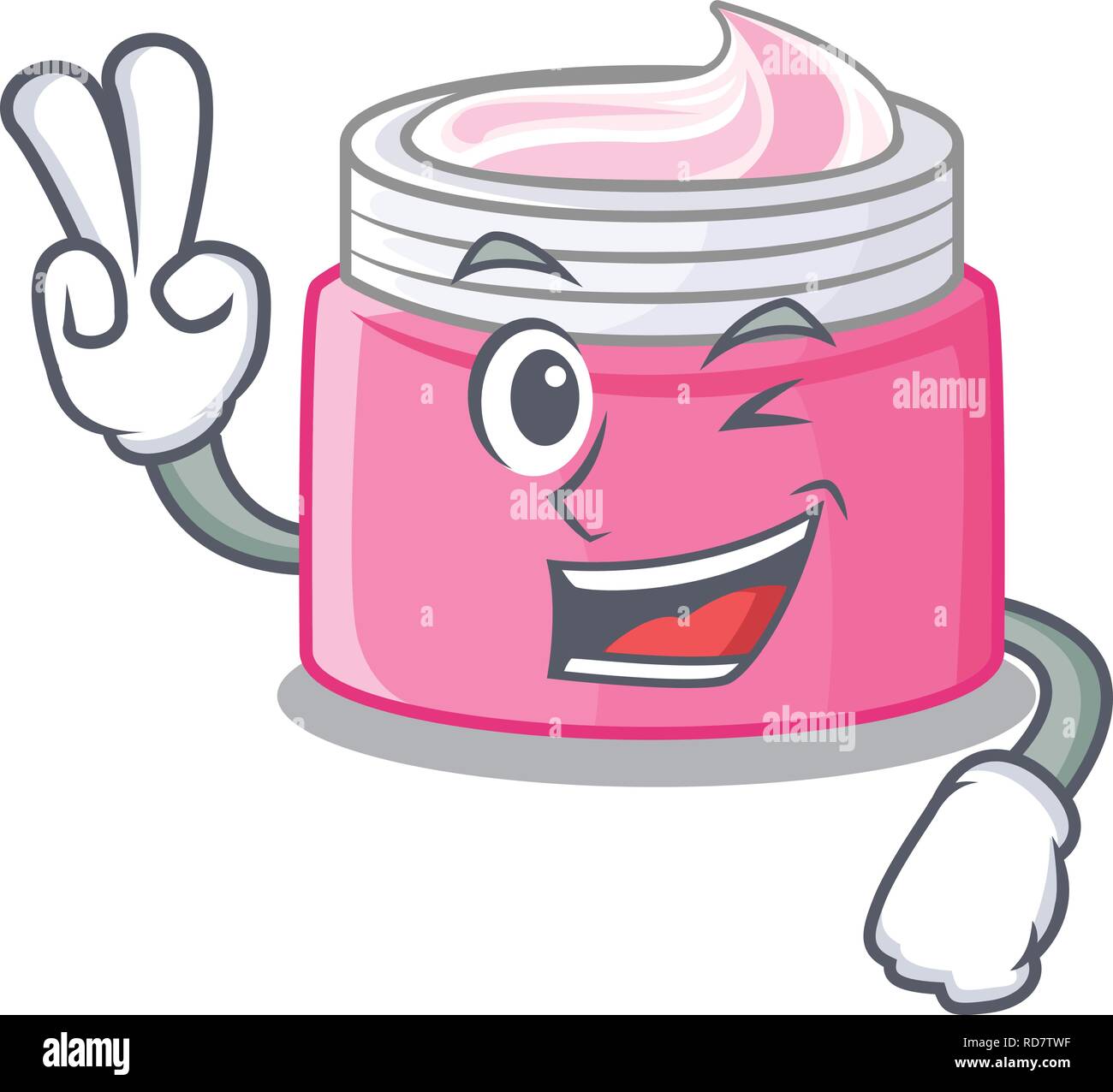 Two finger face cream in the cartoon form Stock Vector Image & Art - Alamy