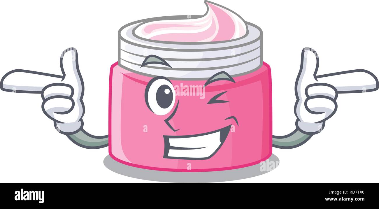 Wink face cream in the cartoon form Stock Vector Image & Art - Alamy