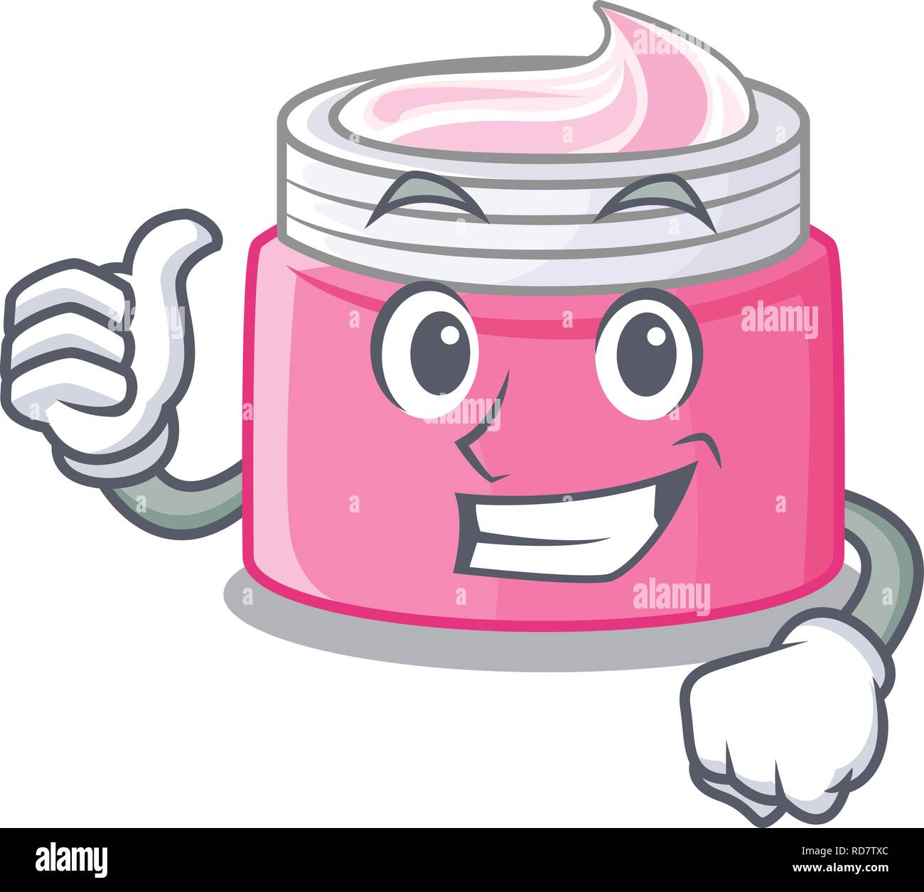 Thumbs up face cream in the cartoon form Stock Vector Image & Art - Alamy