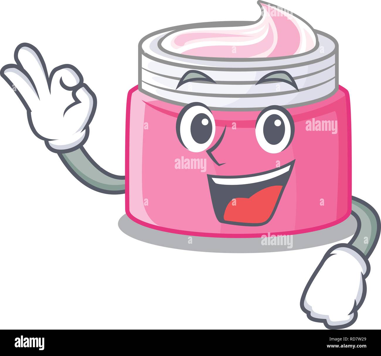 Okay face cream in the cartoon form Stock Vector Image & Art - Alamy