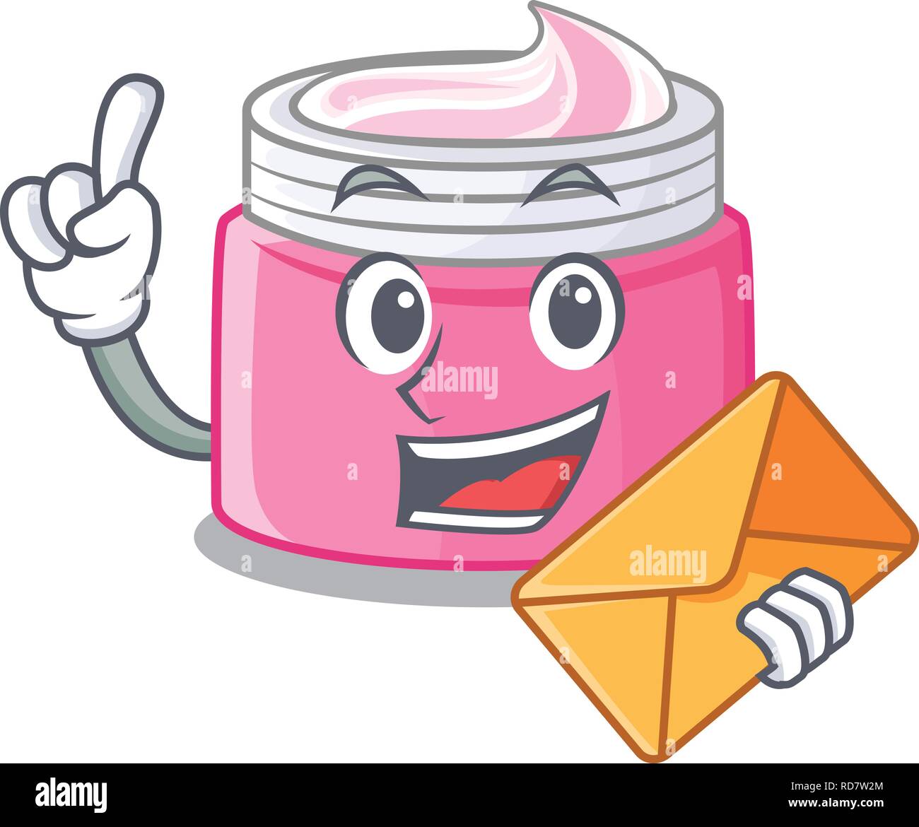 With envelope face cream in the cartoon form Stock Vector Image & Art ...