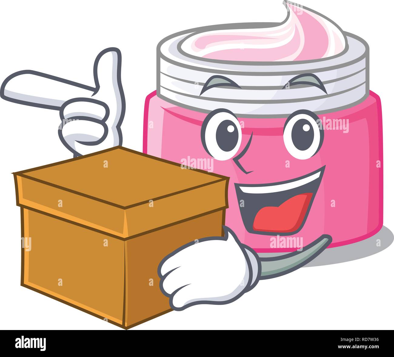 With box face cream in the cartoon form Stock Vector Image & Art - Alamy