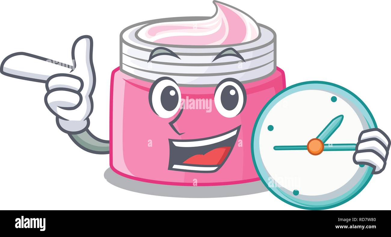 With clock face cream in the cartoon form Stock Vector Image & Art - Alamy