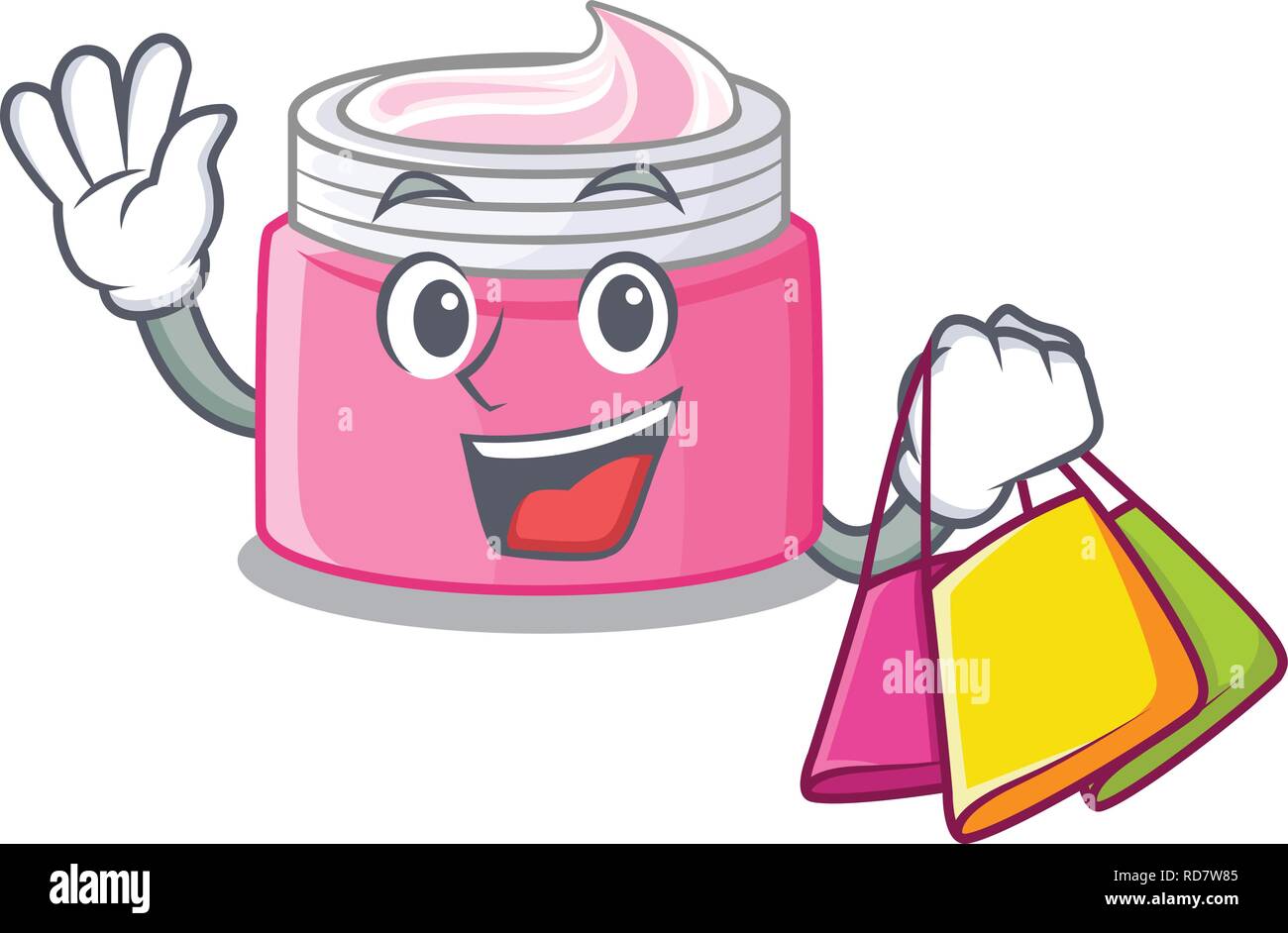 Shopping face cream in the cartoon form Stock Vector Image & Art - Alamy