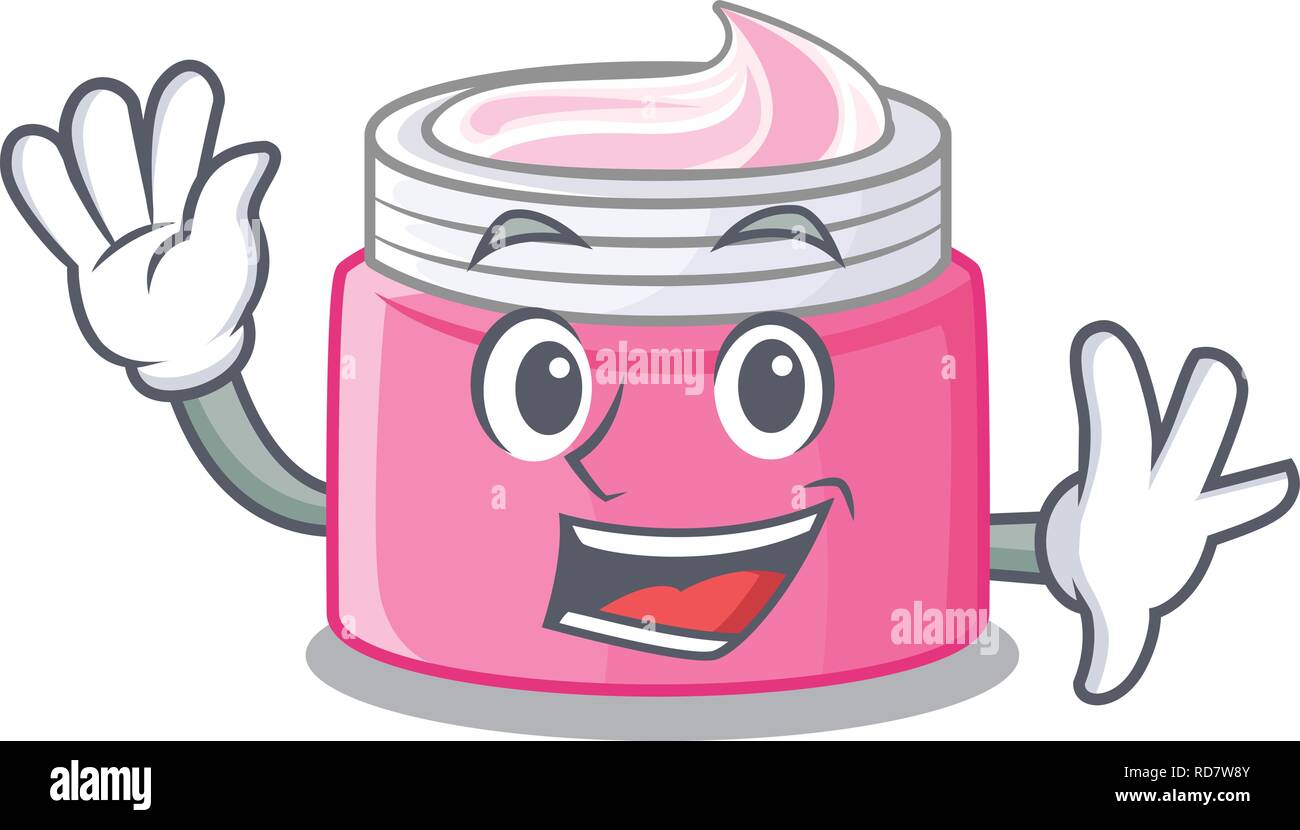 Waving face cream in the cartoon form Stock Vector Image & Art - Alamy