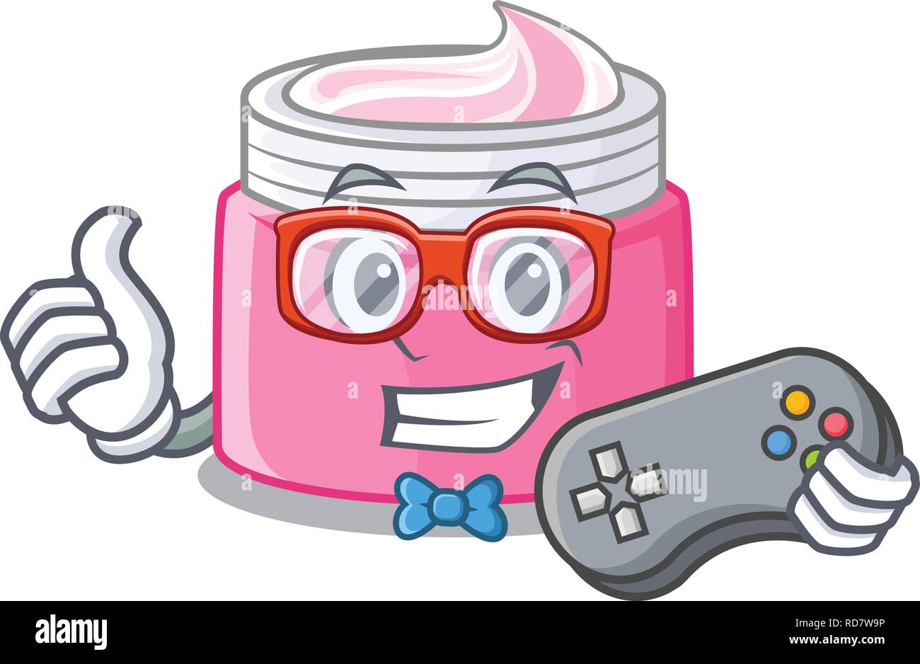 Gamer face cream isolated with the mascot Stock Vector Image & Art - Alamy