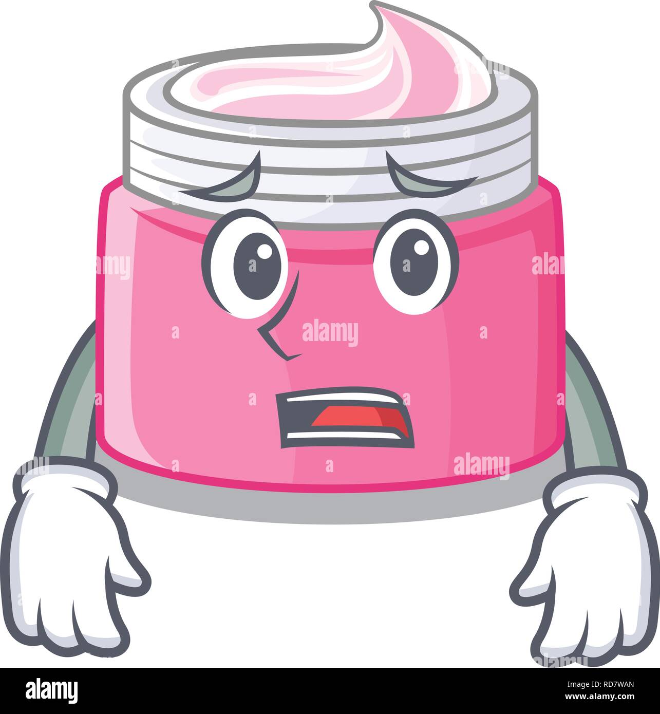 Afraid face cream isolated with the mascot Stock Vector Image & Art - Alamy