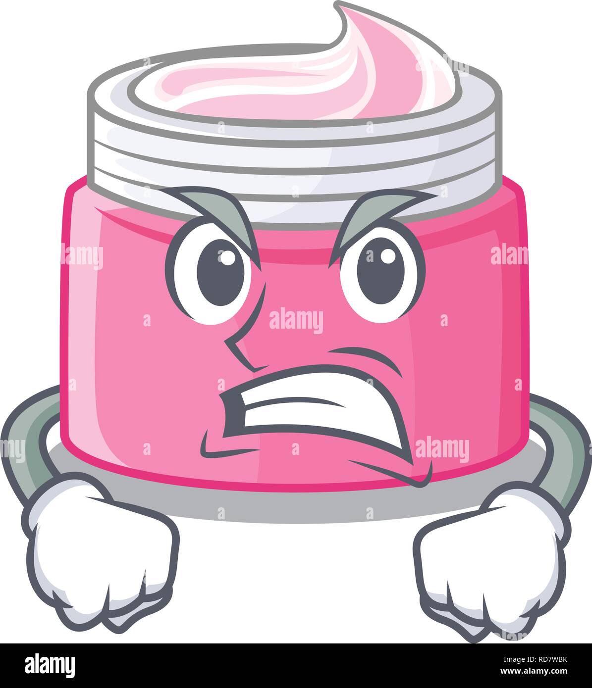 Angry face cream isolated with the mascot Stock Vector Image & Art - Alamy