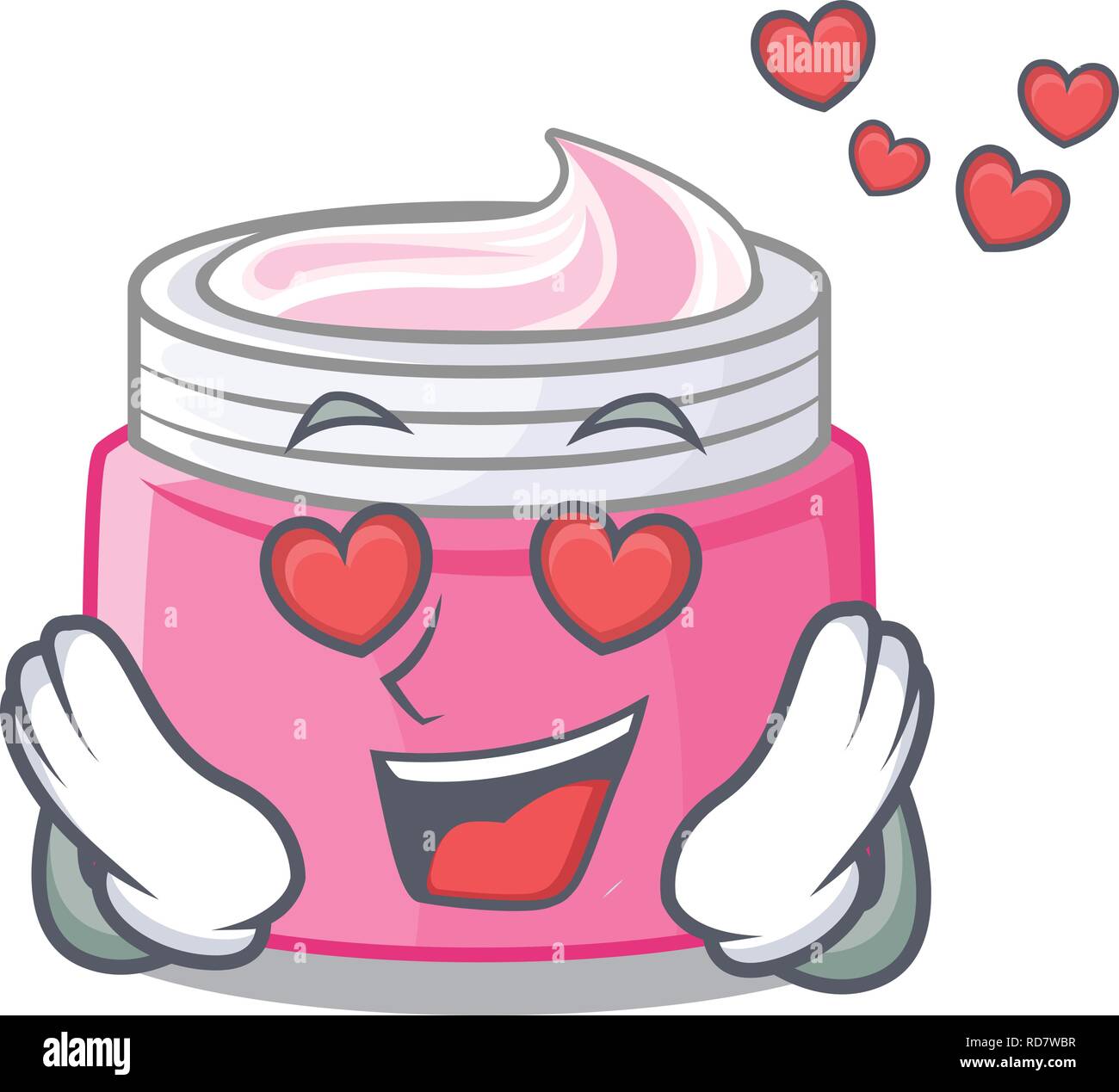 In love face cream isolated with the mascot Stock Vector Image & Art ...