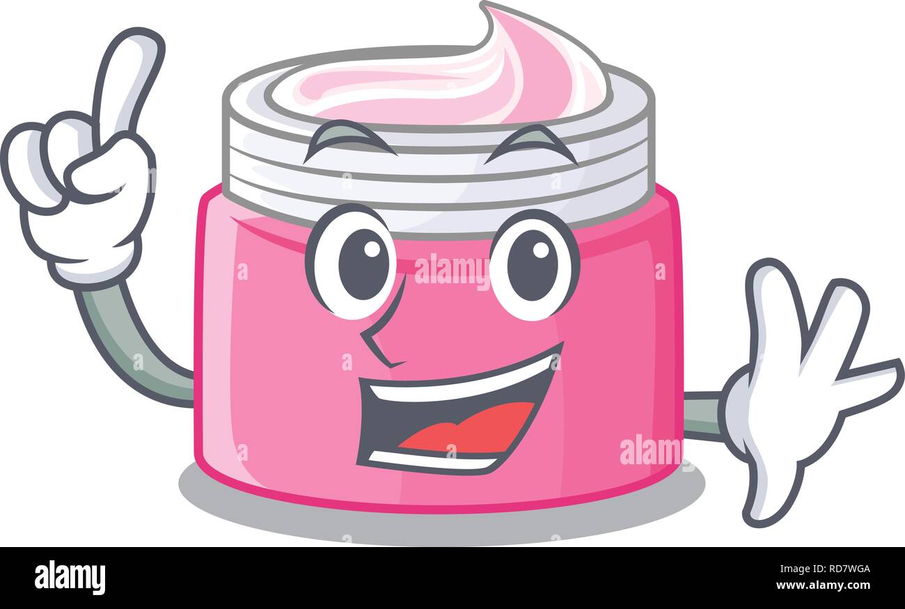 Finger face cream in a cartoon jar Stock Vector Image & Art - Alamy