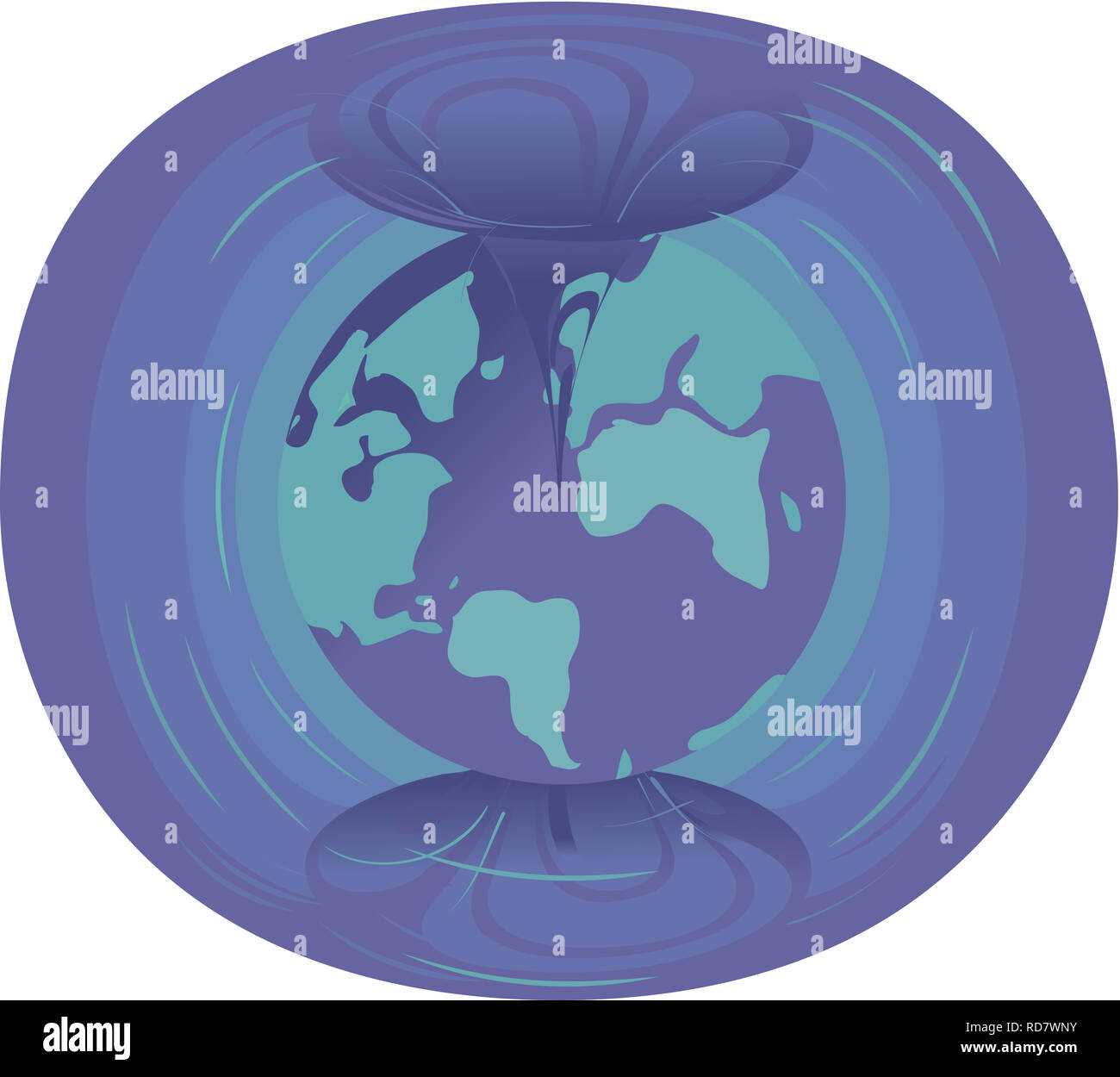 Illustration of Torus and Earth Design Stock Photo - Alamy