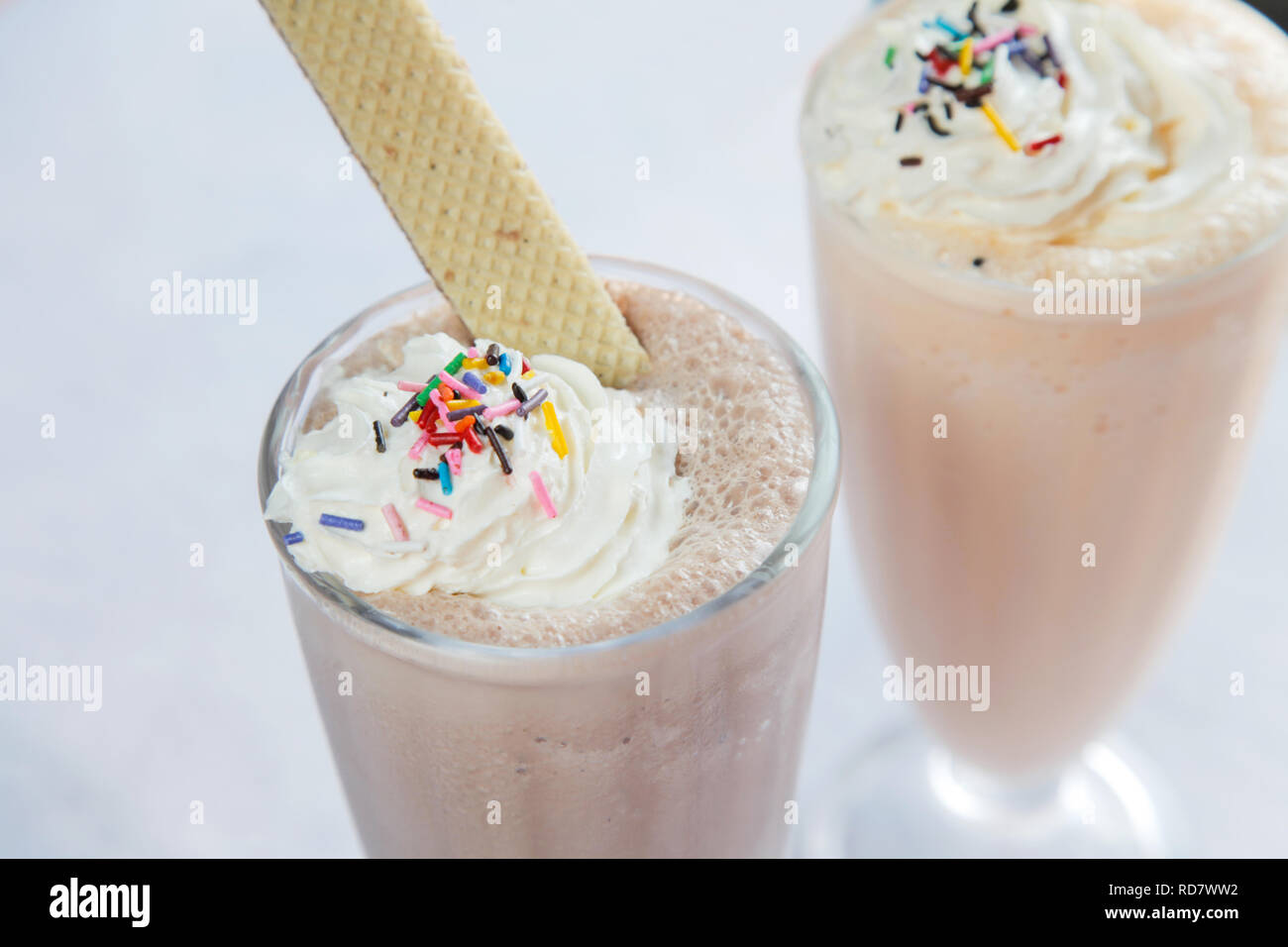 Ice Cream Shake Closeup Stock Photo - Alamy