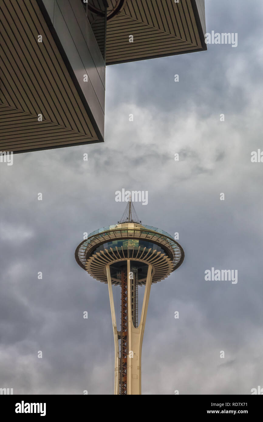 Space Needle, Seattle iconic structure and popular tourist destination ...