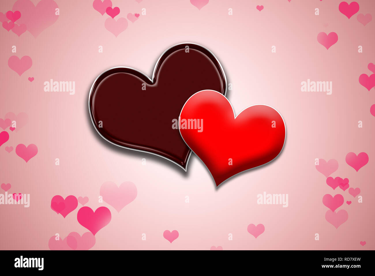 Little hearts paint brush hi-res stock photography and images - Alamy