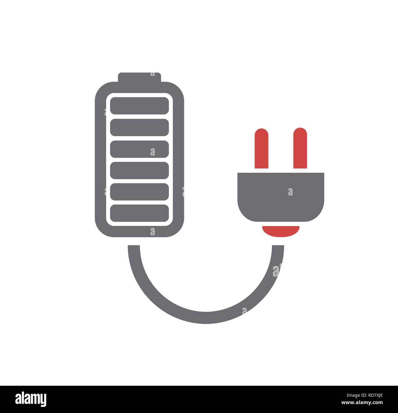 Drone battery charge icon on white background for graphic and web ...