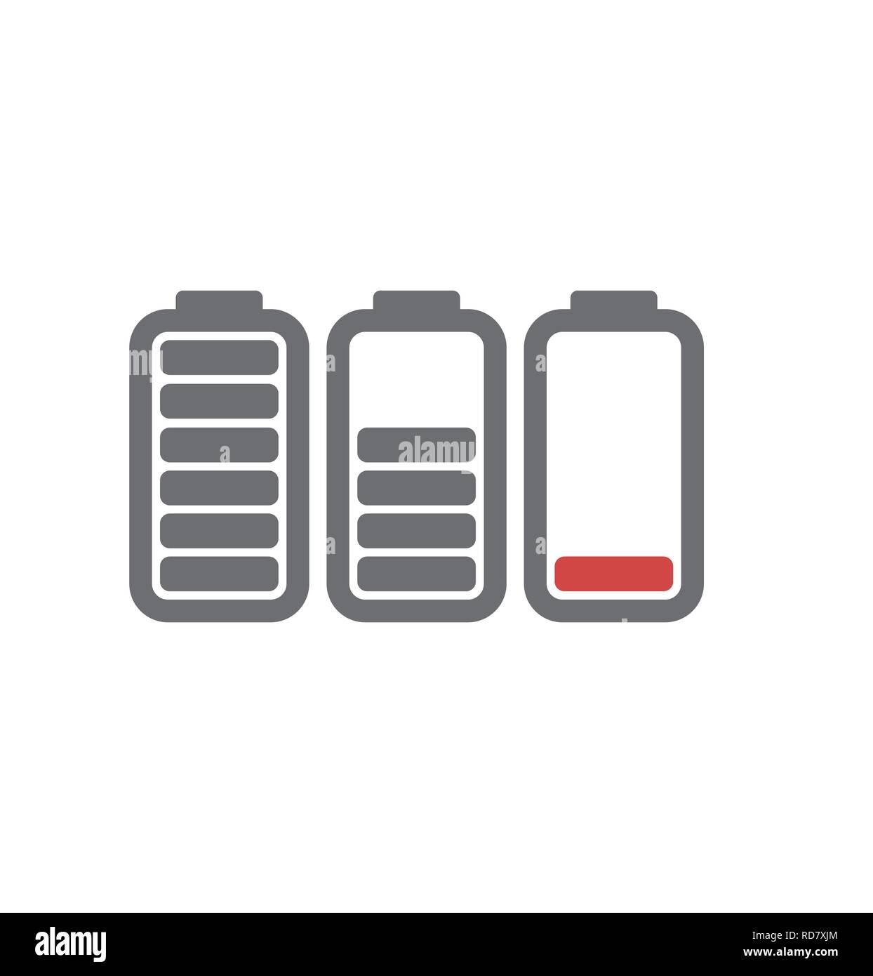 Drone battery charge icon on white background for graphic and web ...