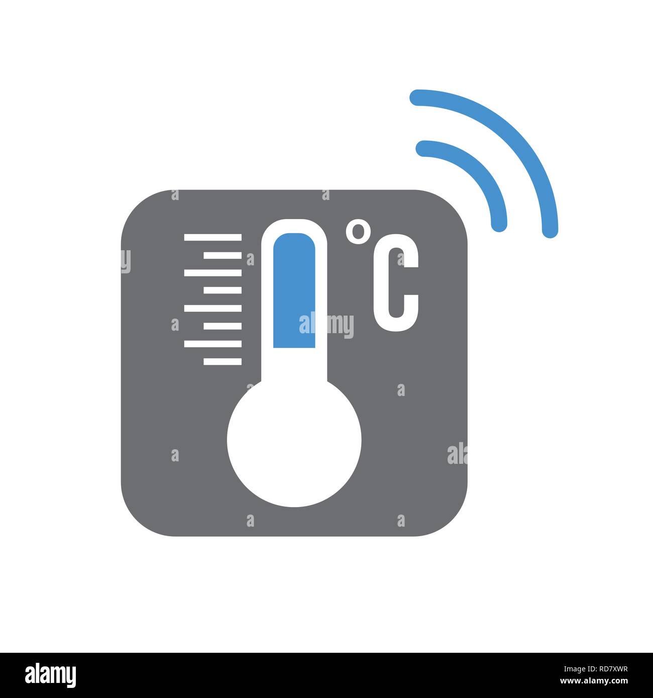 Smart temperature sensor on white background for graphic and web design ...