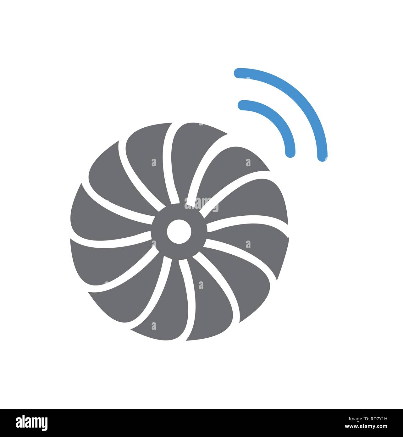 Smart fan on white background for graphic and web design, Modern simple ...
