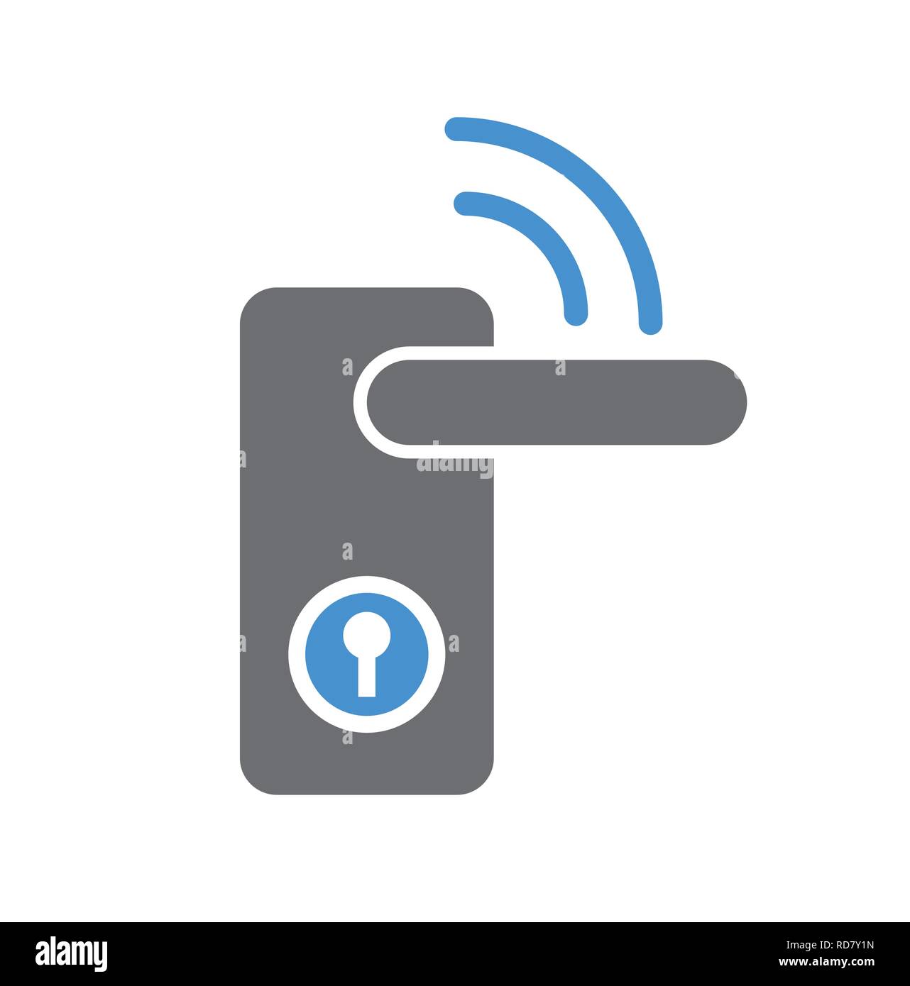 Smart lock on white background for graphic and web design, Modern ...