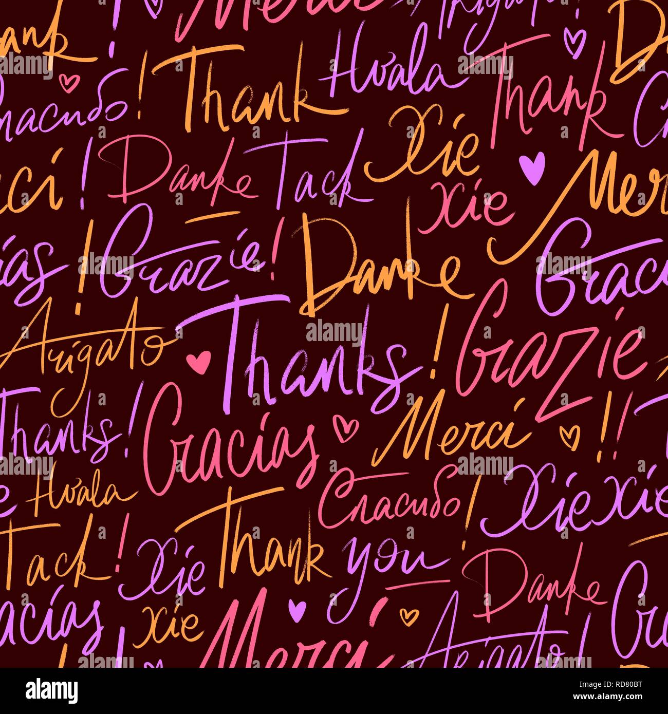 Thank you in different languages Stock Vector Images - Alamy