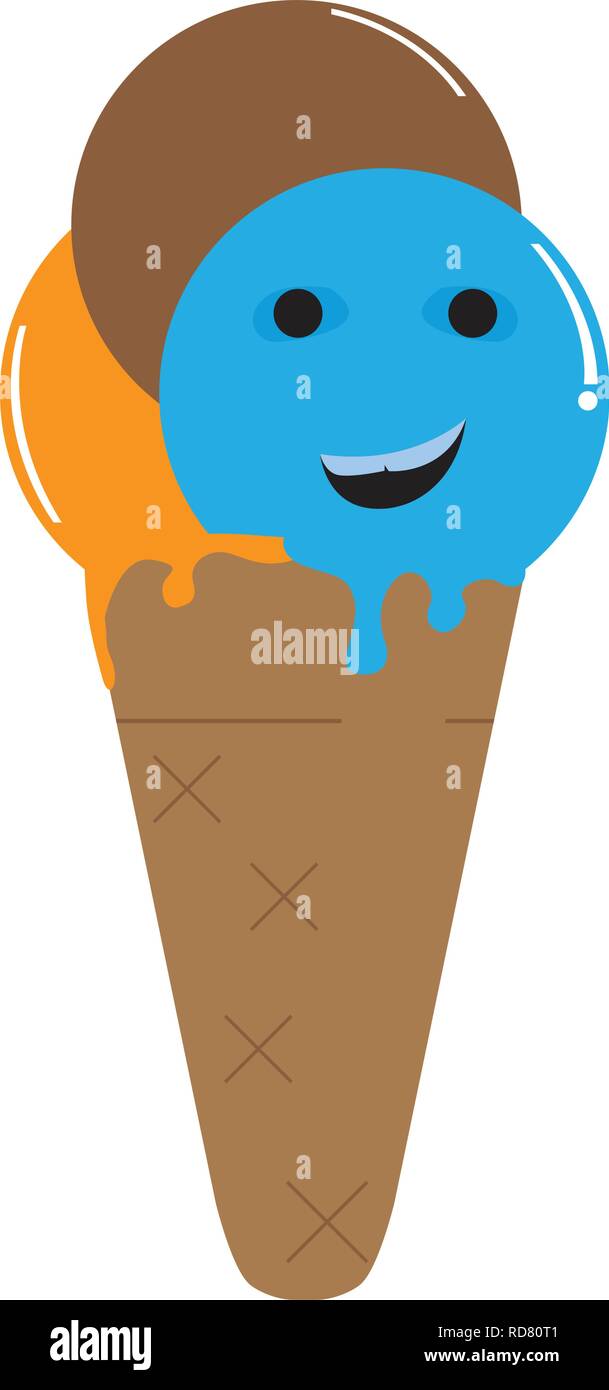 Happy ice cream cone Stock Vector Image & Art - Alamy