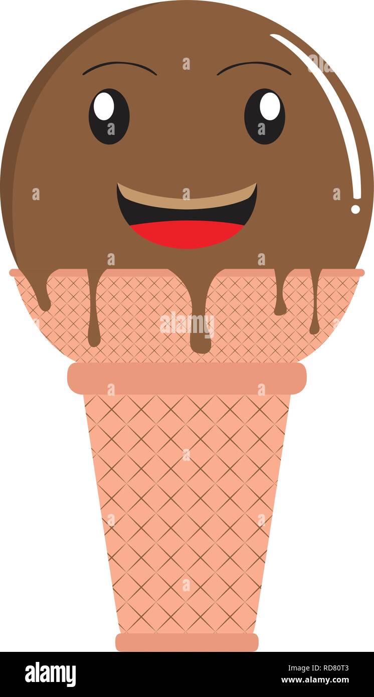 Happy ice cream cone Stock Vector Image & Art - Alamy