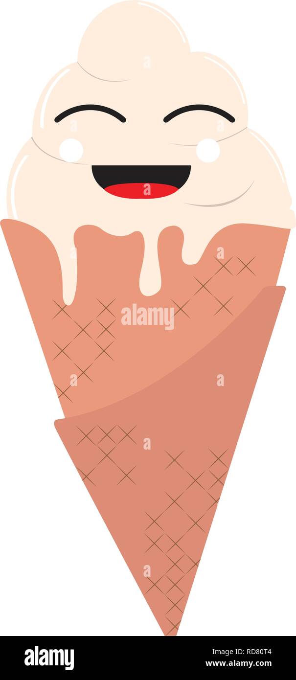 Happy ice cream cone Stock Vector Image & Art - Alamy