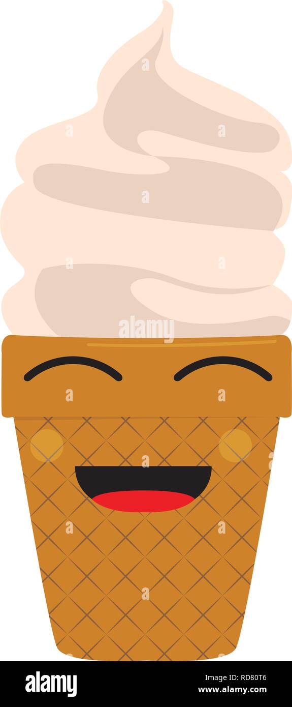 Happy ice cream cone Stock Vector Image & Art - Alamy