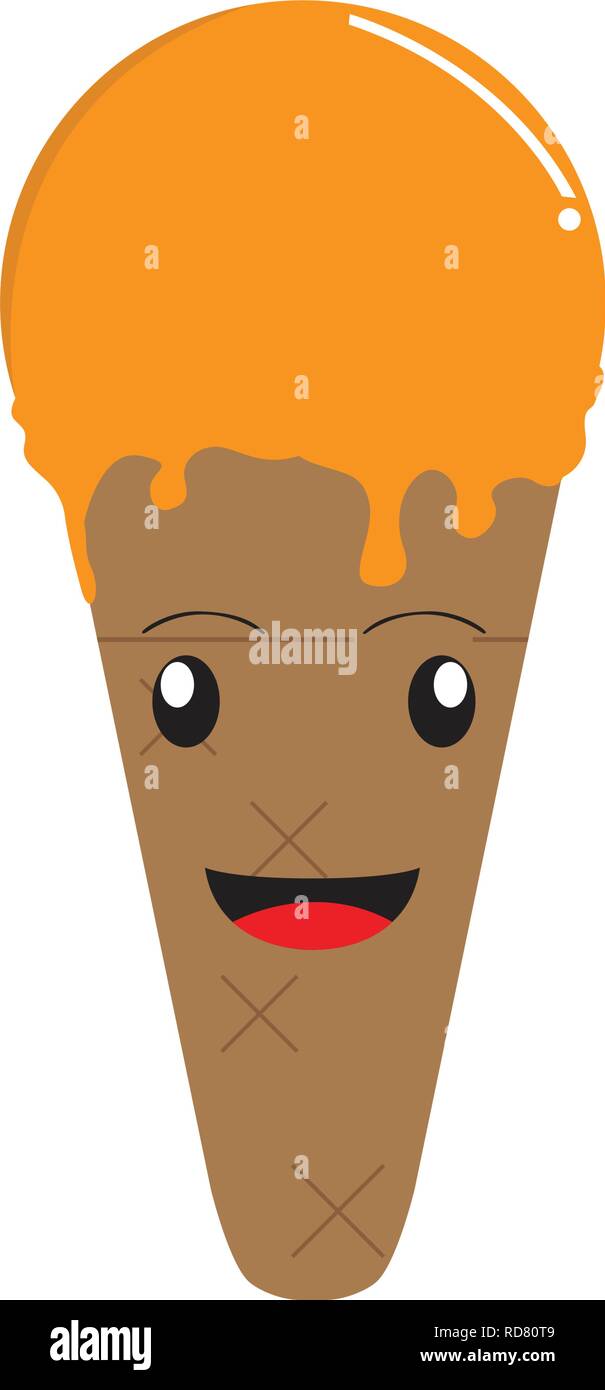 Happy ice cream cone Stock Vector Image & Art - Alamy