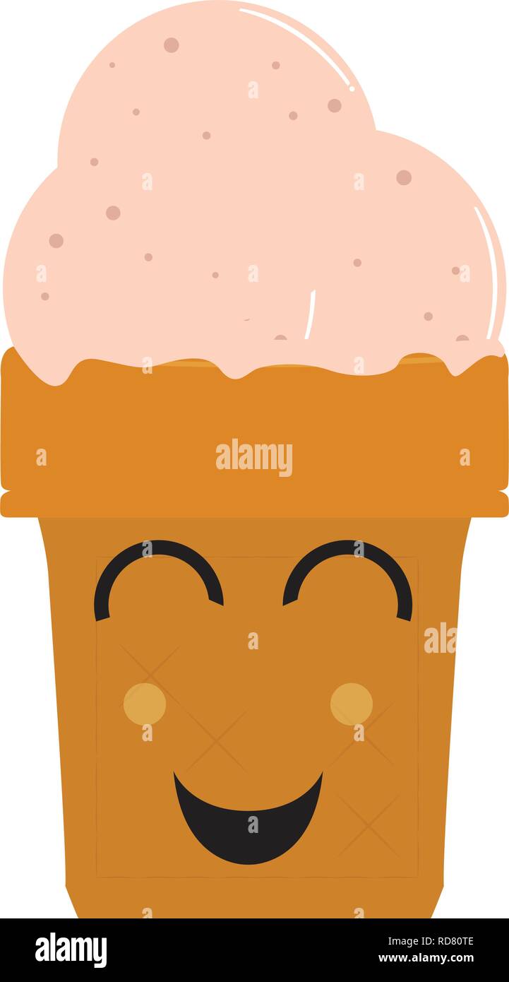 Happy ice cream cone Stock Vector Image & Art - Alamy