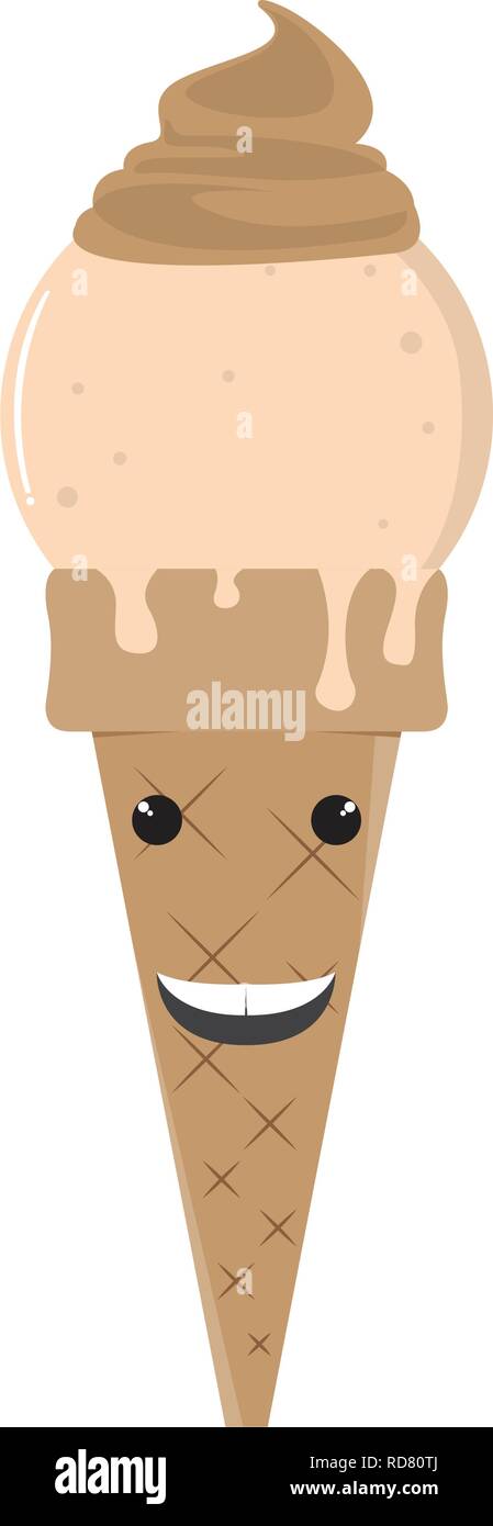 Happy ice cream cone Stock Vector Image & Art - Alamy