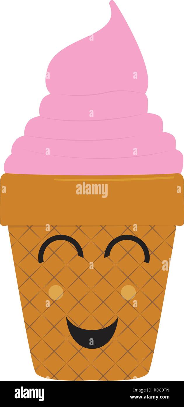Happy ice cream cone Stock Vector Image & Art - Alamy