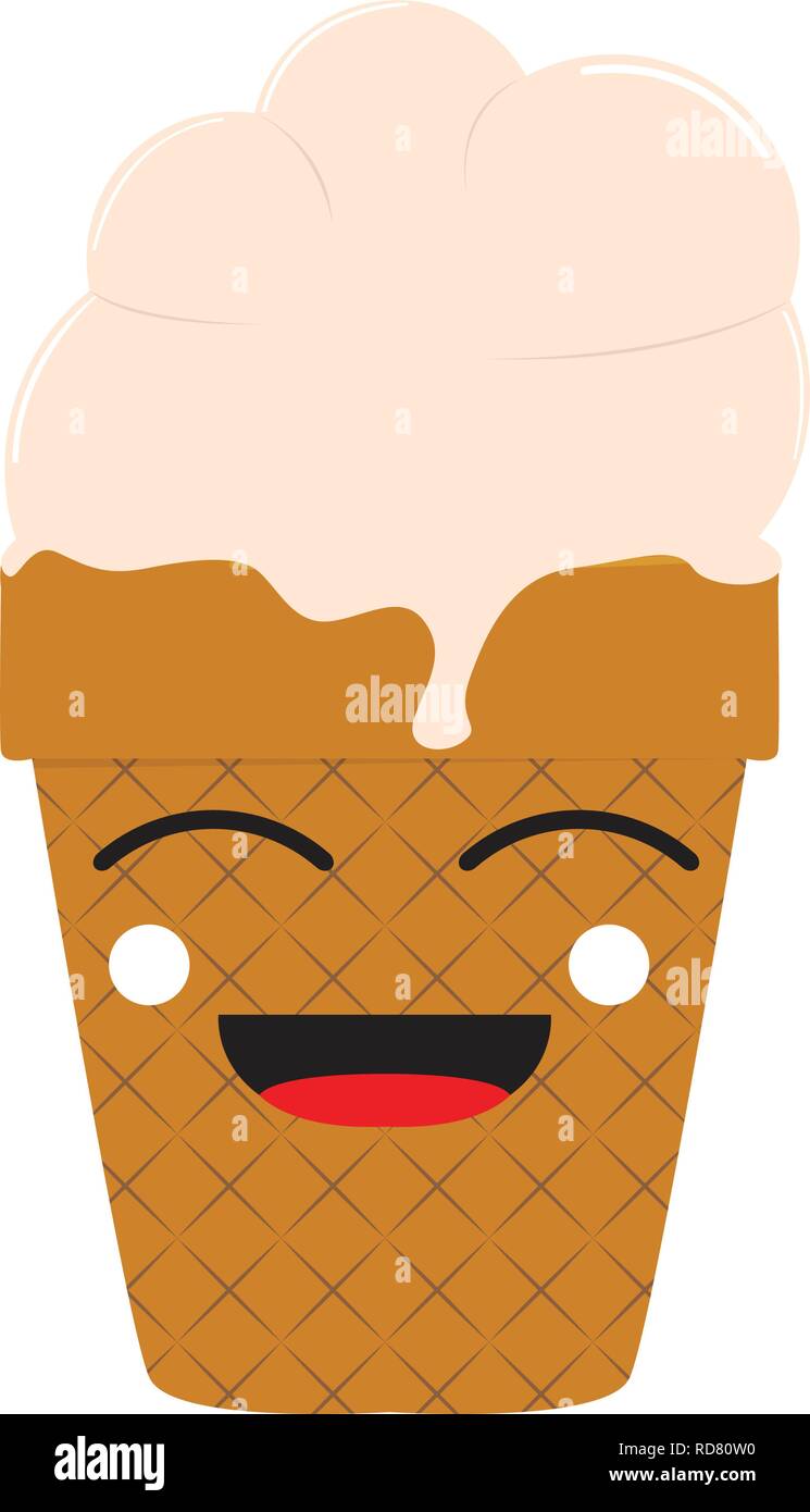 Happy ice cream cone Stock Vector Image & Art - Alamy