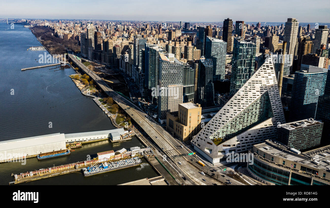 VIA 57 West Apartment building, Manhattan, New York City, NY, USA Stock ...