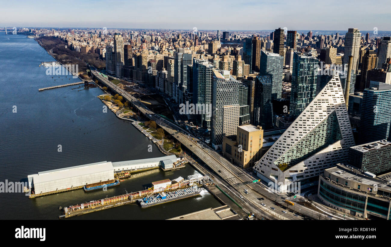 VIA 57 West Apartment building, Manhattan, New York City, NY, USA Stock ...